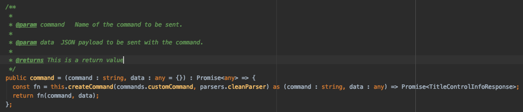 @param with the same name as function rendering as function comment · Issue #1286 · TypeStrong ...