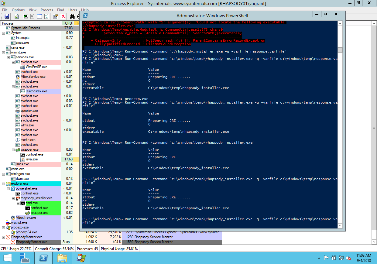 Win Shell Win Command Task Stuck On Execution From 2 5 1 Onwards · Issue 44905 · Ansible