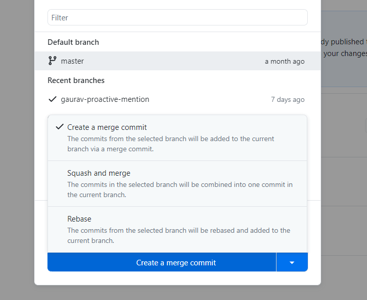 'Create a merge commit' Dropdown expansion · Issue #13944 · desktop ...