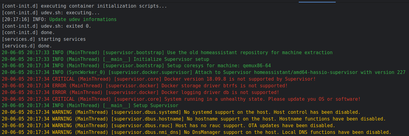 Cirtical Errors Docker Version Docker Storage Driver Btrfs Docker
