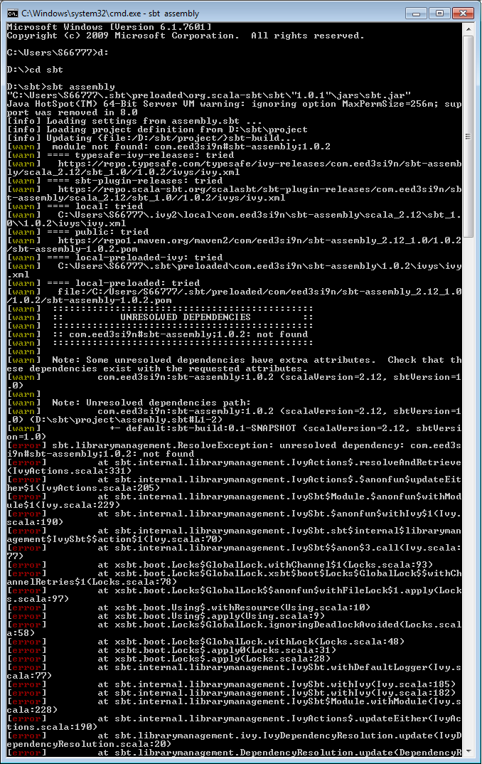 Unresolved dependency generating jar with SBT · Issue #276 · sbt/sbt ... Unresolved dependency generating jar with SBT · Issue #276 · sbt/sbt ...