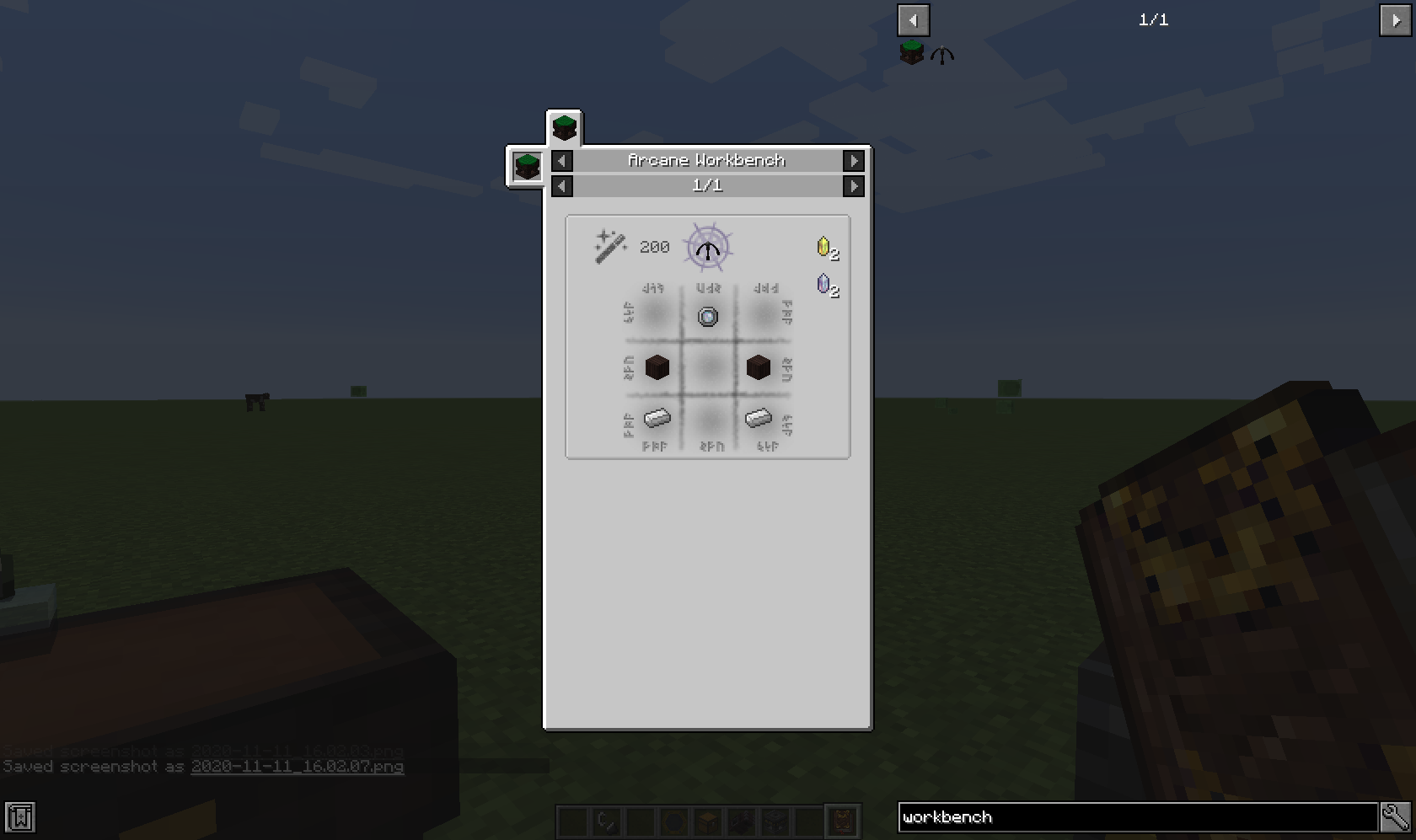 Arcane crafting recipes unlock as soon as the research is available ...