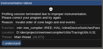 Can not translate a MLIR file to IREE module when setting `-DIREE ...