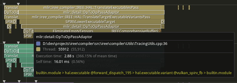 Profile and optimize the IREE compiler · Issue #11994 · iree-org/iree · GitHub