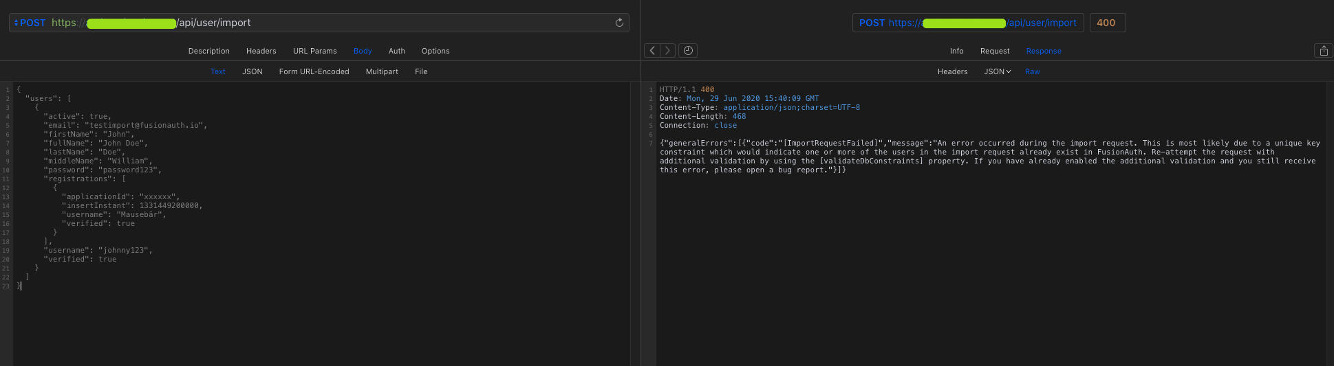 Consistently hitting validateDbConstraints error while importing a user · Issue #709 ...