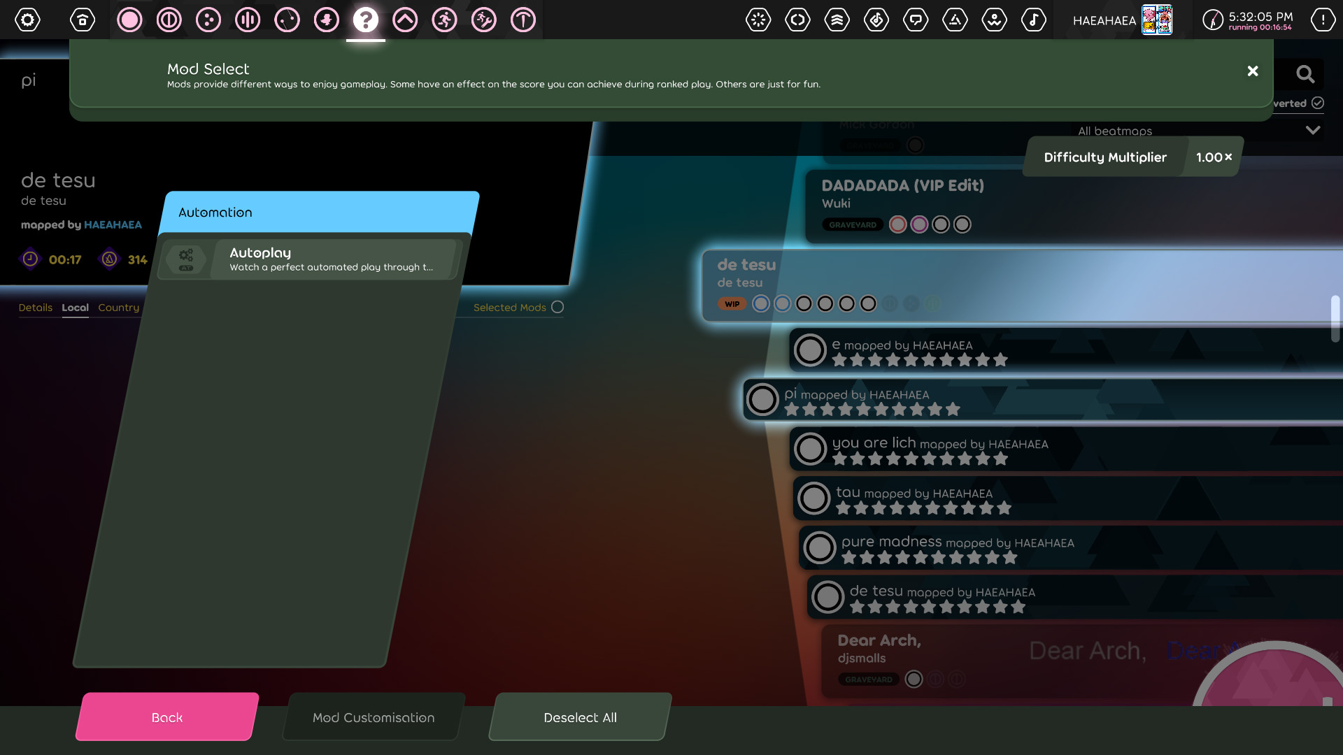Mod select overlay not displaying hidden columns back when switching ...