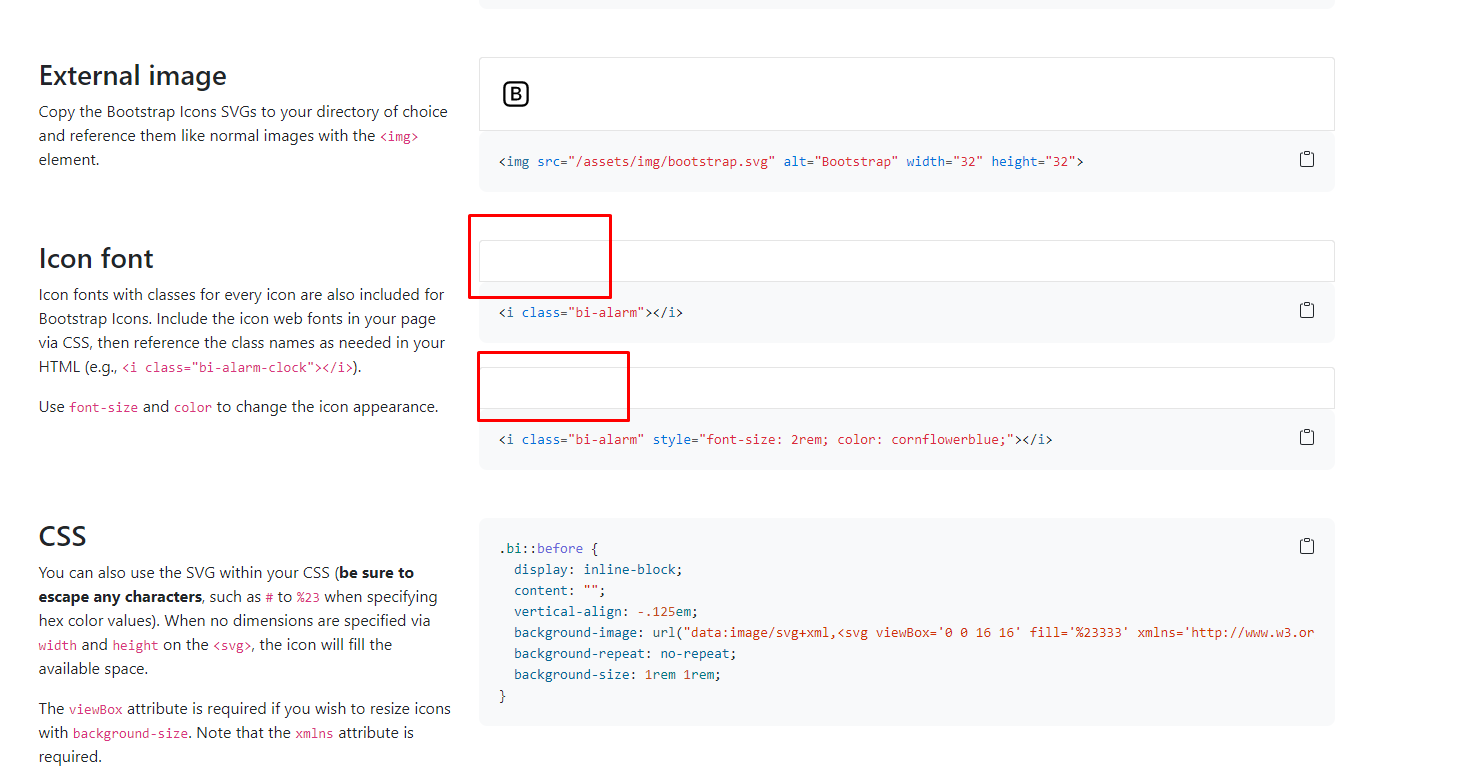 Icon font documentation example broken · Issue #1412 · twbs/icons · GitHub
