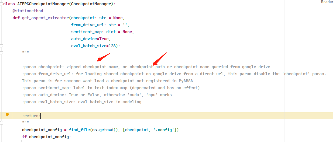 关于加载本地的模型 checkpoint · Issue #128 · yangheng95/PyABSA · GitHub