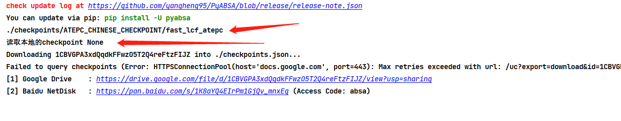 关于加载本地的模型 checkpoint · Issue #128 · yangheng95/PyABSA · GitHub