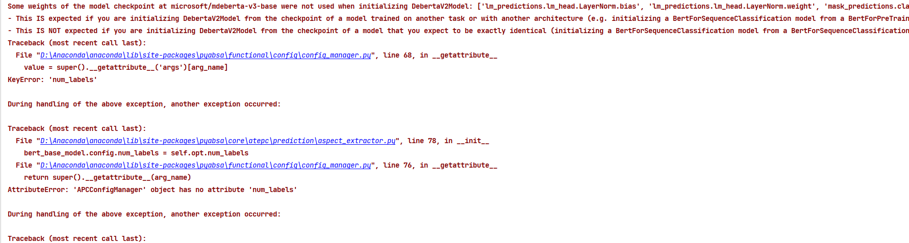 关于加载本地的模型 checkpoint · Issue #128 · yangheng95/PyABSA · GitHub