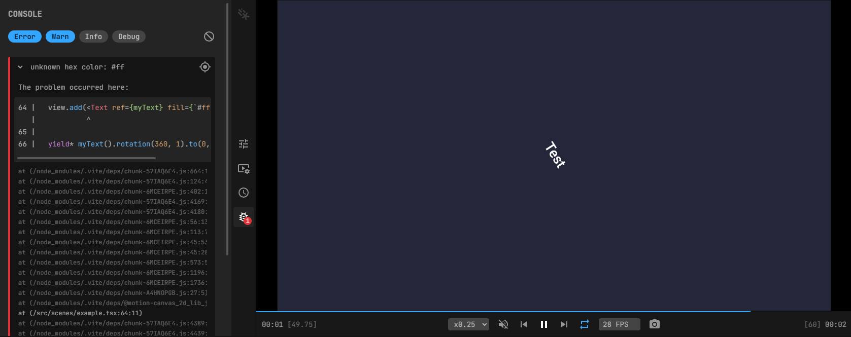 Playback speed is reset after saving with erroneous/faulty code and ...