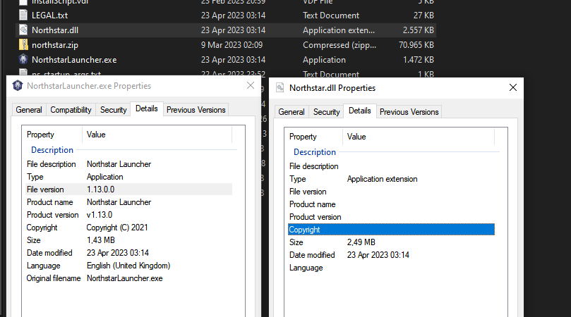 Export Northstar version number in DLL as well · Issue #455 · R2Northstar/NorthstarLauncher · GitHub