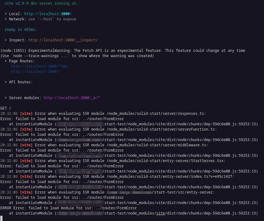 Fresh solid-start init with v0.1.0-alpha.83 fails to load router ...