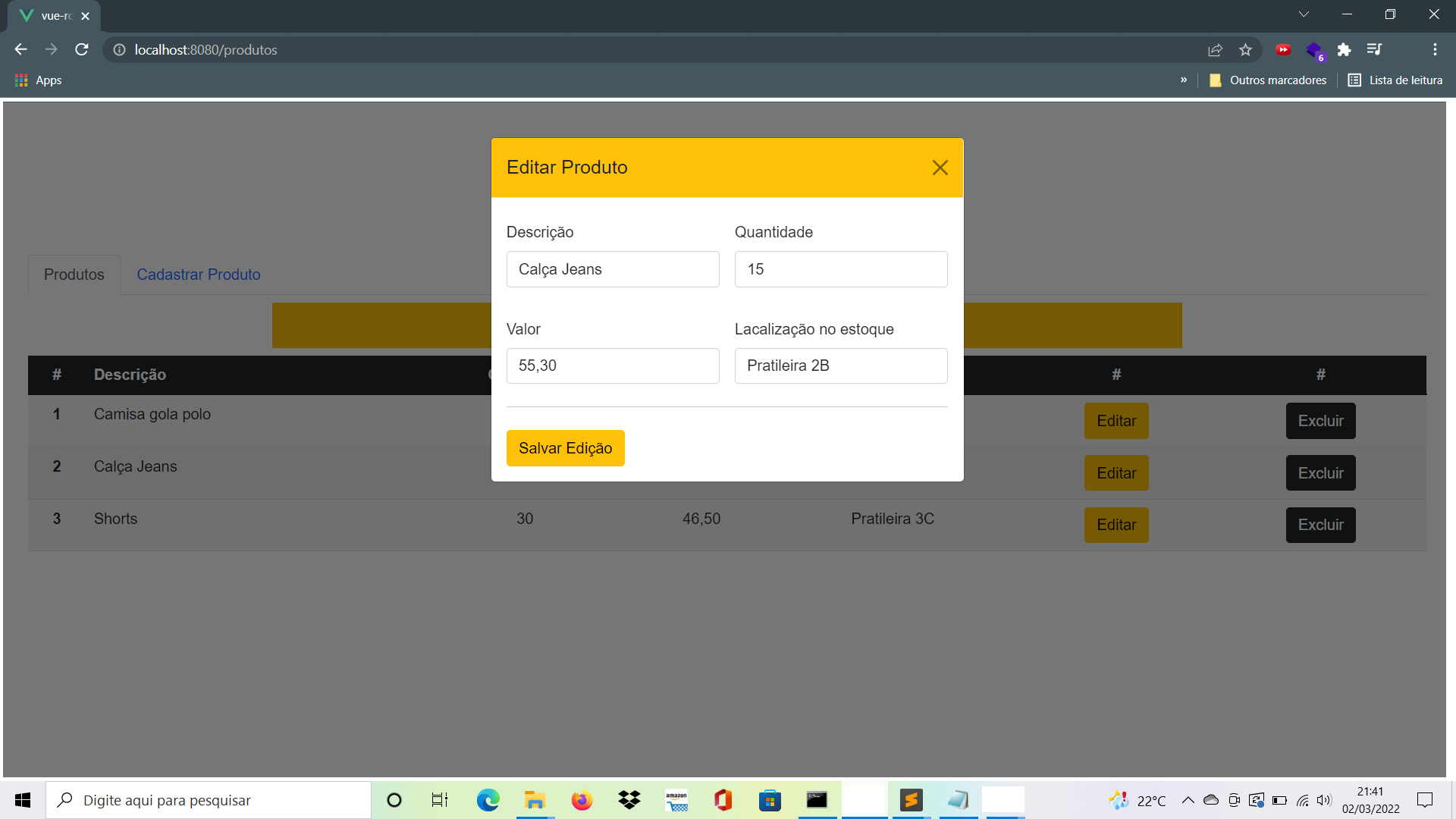 Github Jefersongarcia2018vue Router Vuex Projeto Prático De Vuejs Com Implementação De
