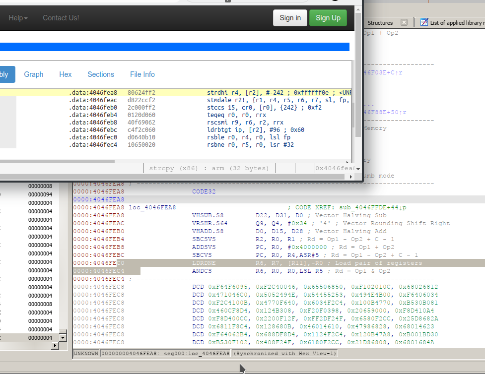 disassembly error ARM:BE:32:v8T (1.103) · Issue #2325 ...