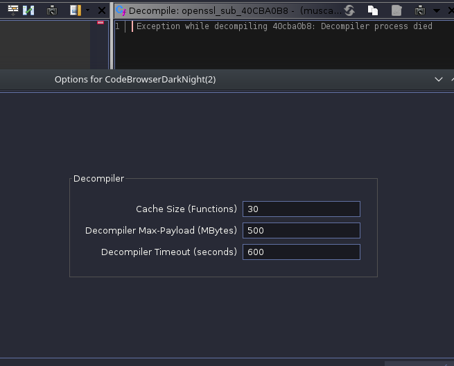 Exception while decompiling xxxxxxxxx: Decompiler process died · Issue ...