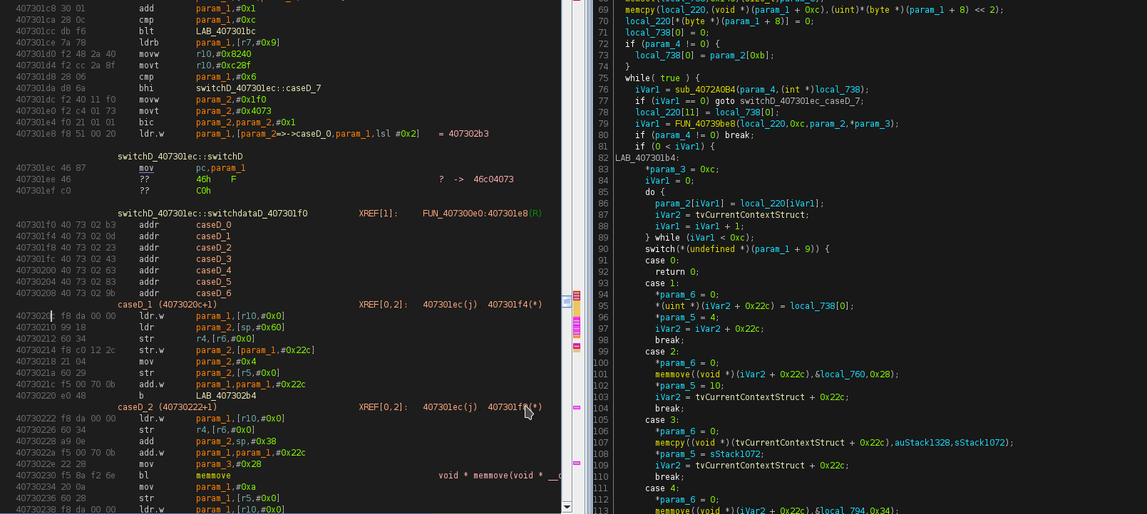 DecompilleCallback throw "Invalid instruction address (improperly ...