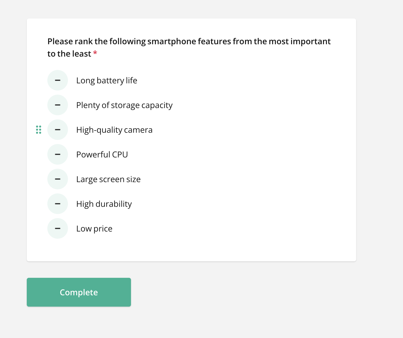 Enhancing the User Experience of Ranking Question in SurveyJS · Issue #6890 · surveyjs/survey ...