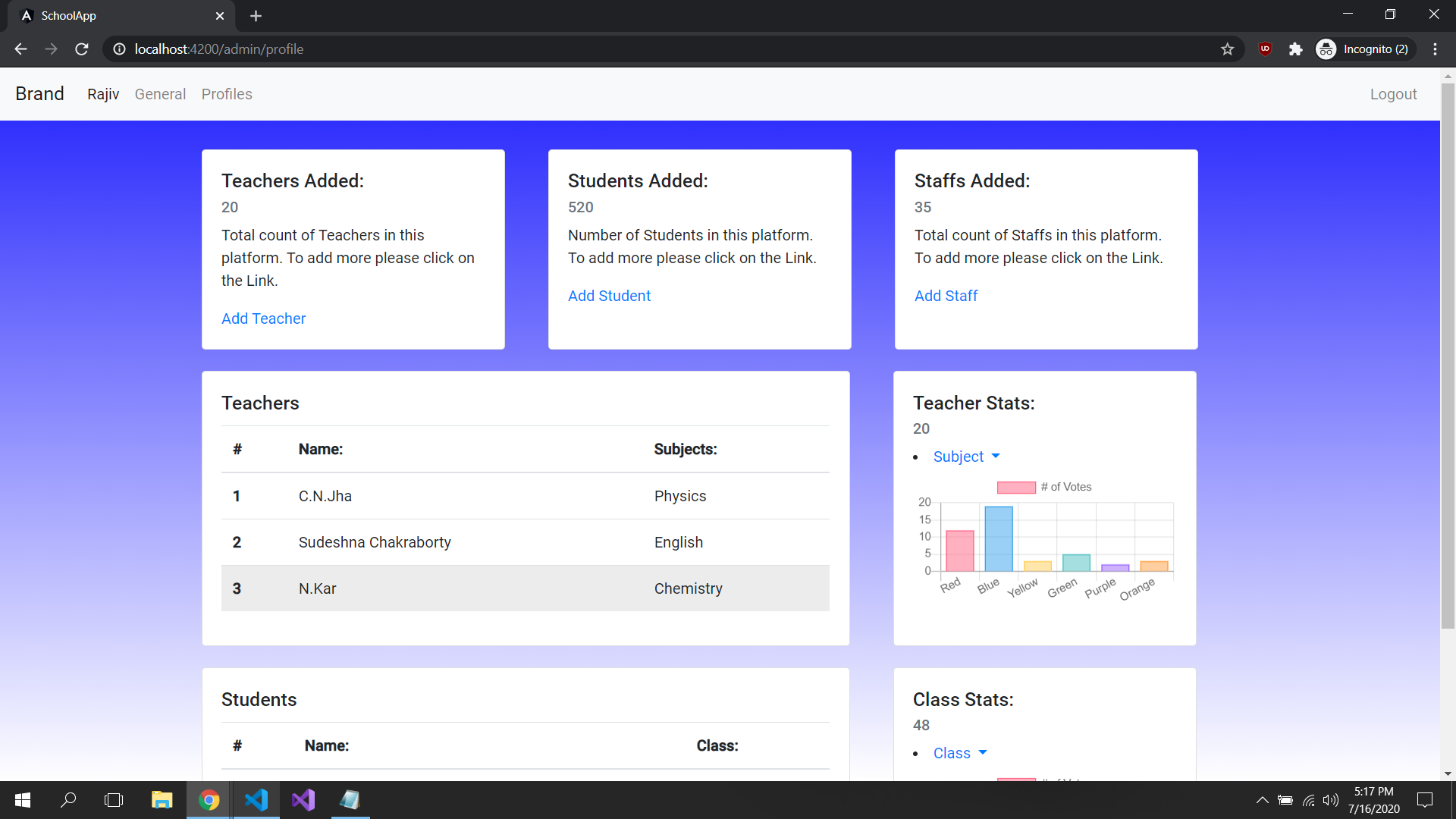 GitHub - DeveloperSaikat/SchoolDashboard: A School Dashboard application