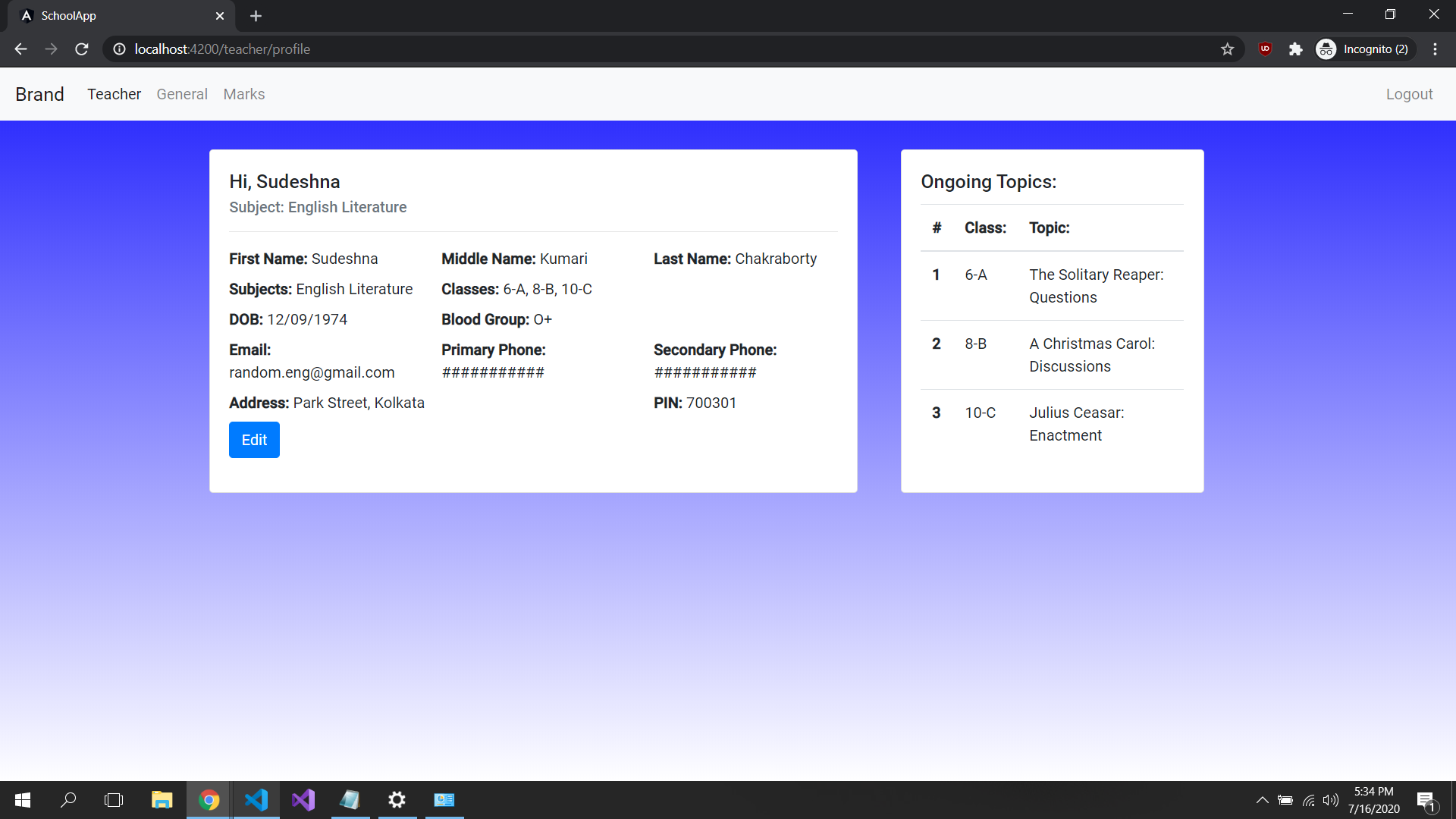 GitHub - DeveloperSaikat/SchoolDashboard: A School Dashboard application