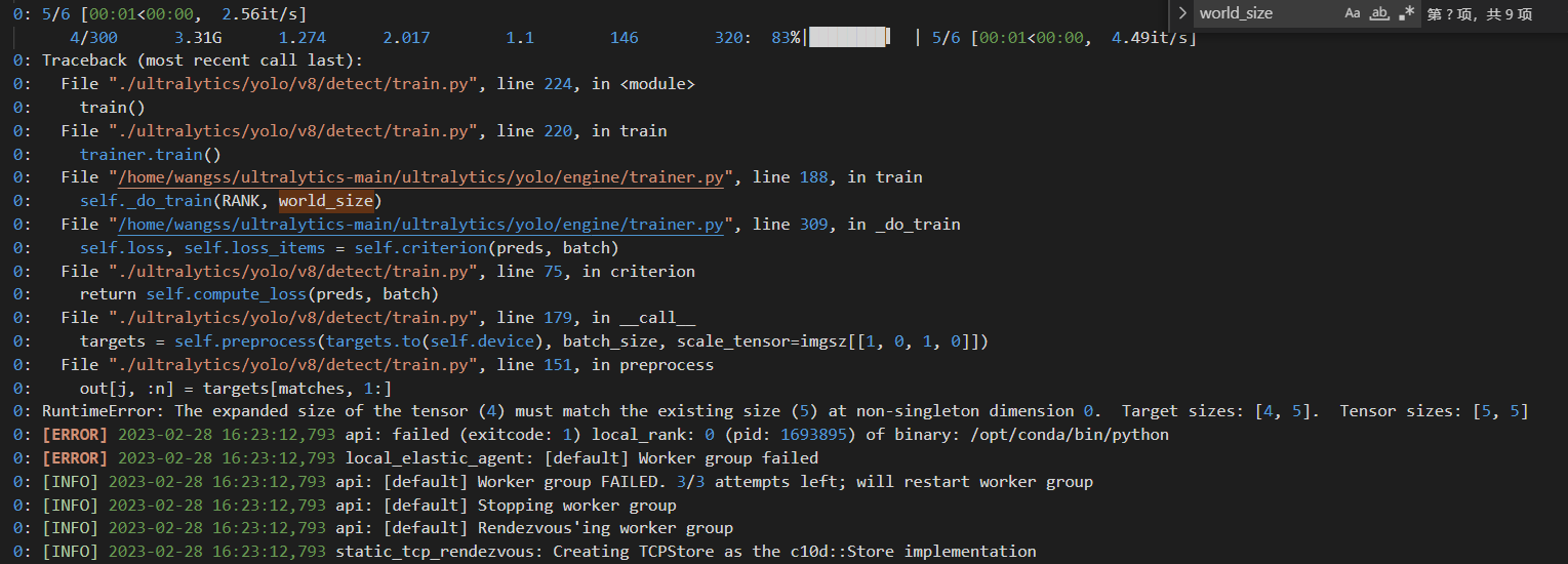 Bug: The expanded size of the tensor (4) must match the existing size (5) at non-singleton ...