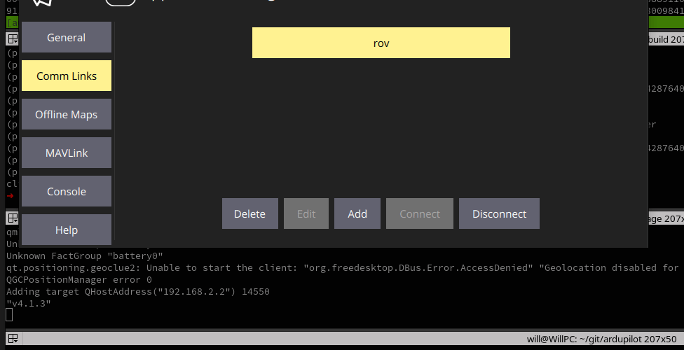 "disconnect" link button UI is broken · Issue #9866 · mavlink ...