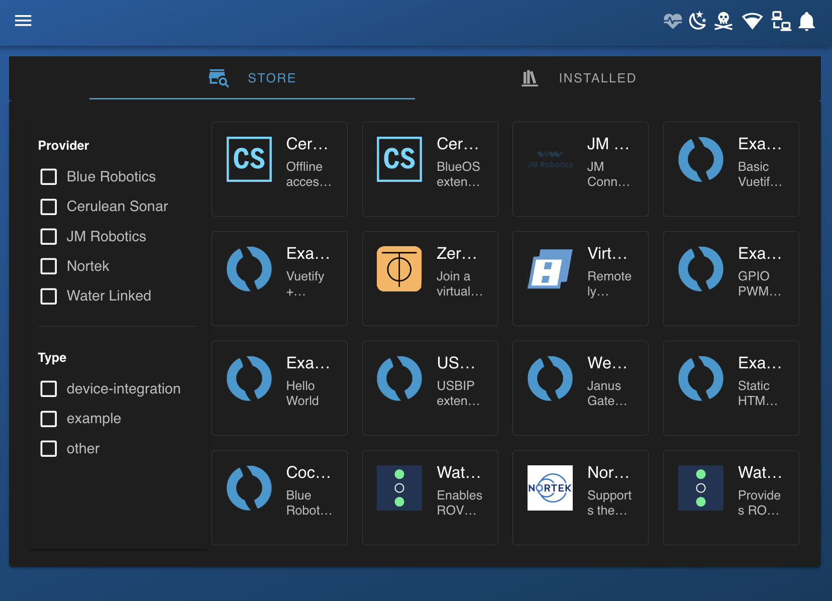 new store interface is not responsive enough · Issue #1753 · bluerobotics/BlueOS · GitHub