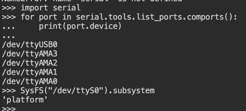 Ttys0 Gets Filtered Out Of List Ports Despite Being A Valid Port On Raspberry Pi 4