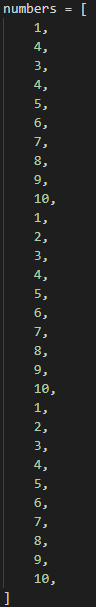 Long arrays wrapped unnecessarily on multiple lines