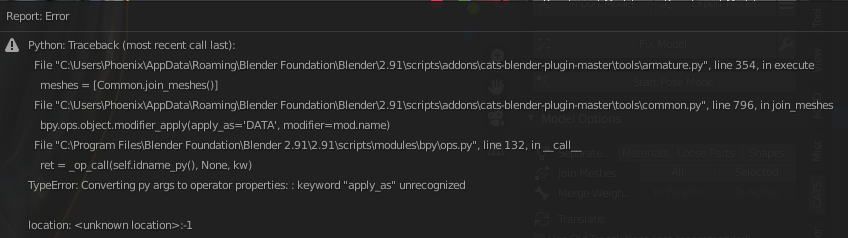 Join Meshes Crash · Issue #230 · absolute-quantum/cats-blender-plugin · GitHub