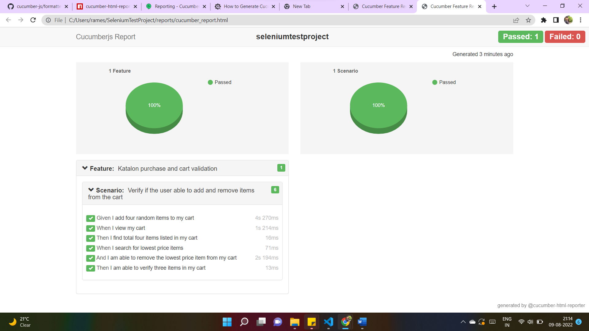 Github Rameshkumarj Qualitest Selenium Cucumber Js Framework Repository Which Contains The