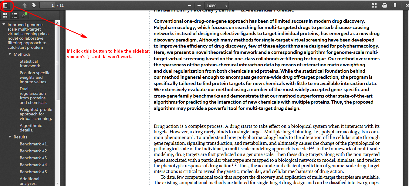 problems in my firefox pdf reader · Issue #3153 · philc/vimium · GitHub