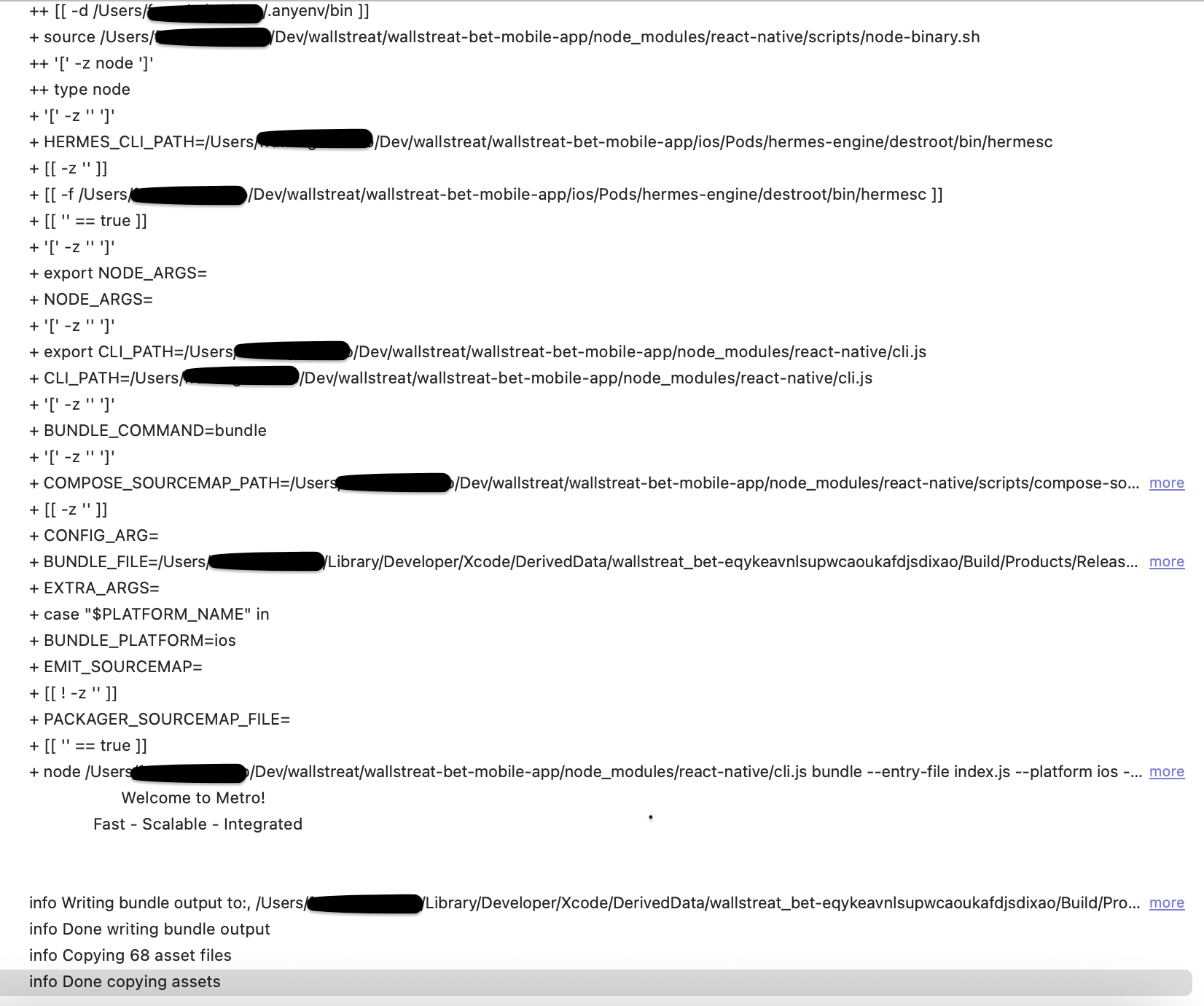 React native 0.64 iOS Release build never ends · Issue #31476 · facebook/react-native · GitHub