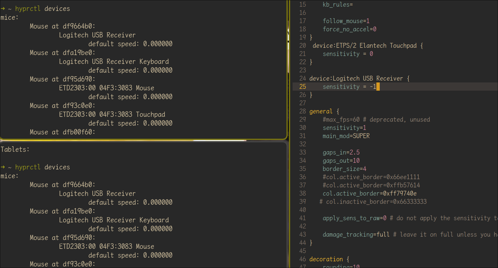 a standalone touchpad sensitivity · Issue #616 · hyprwm/Hyprland · GitHub