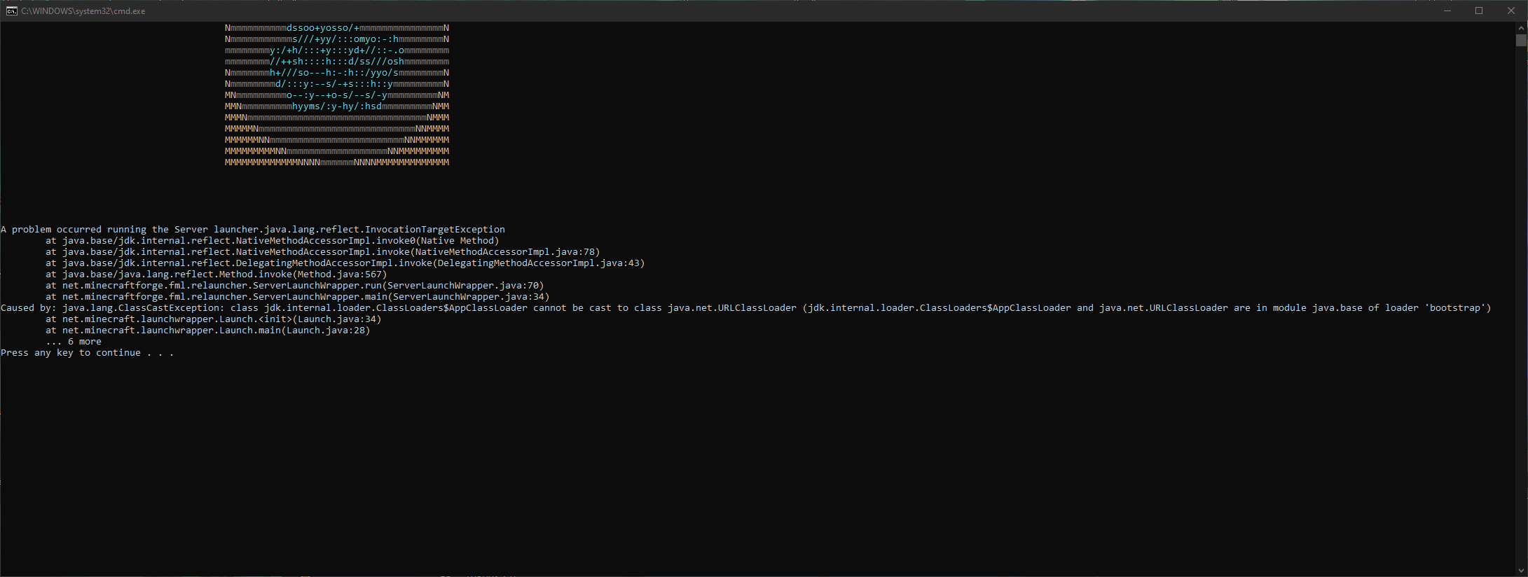 Cannot launch 1.12.2 pack server as I get Java errors on launch ...
