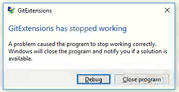 "Open repository" window crashes every time · Issue #7071 · gitextensions/gitextensions · GitHub