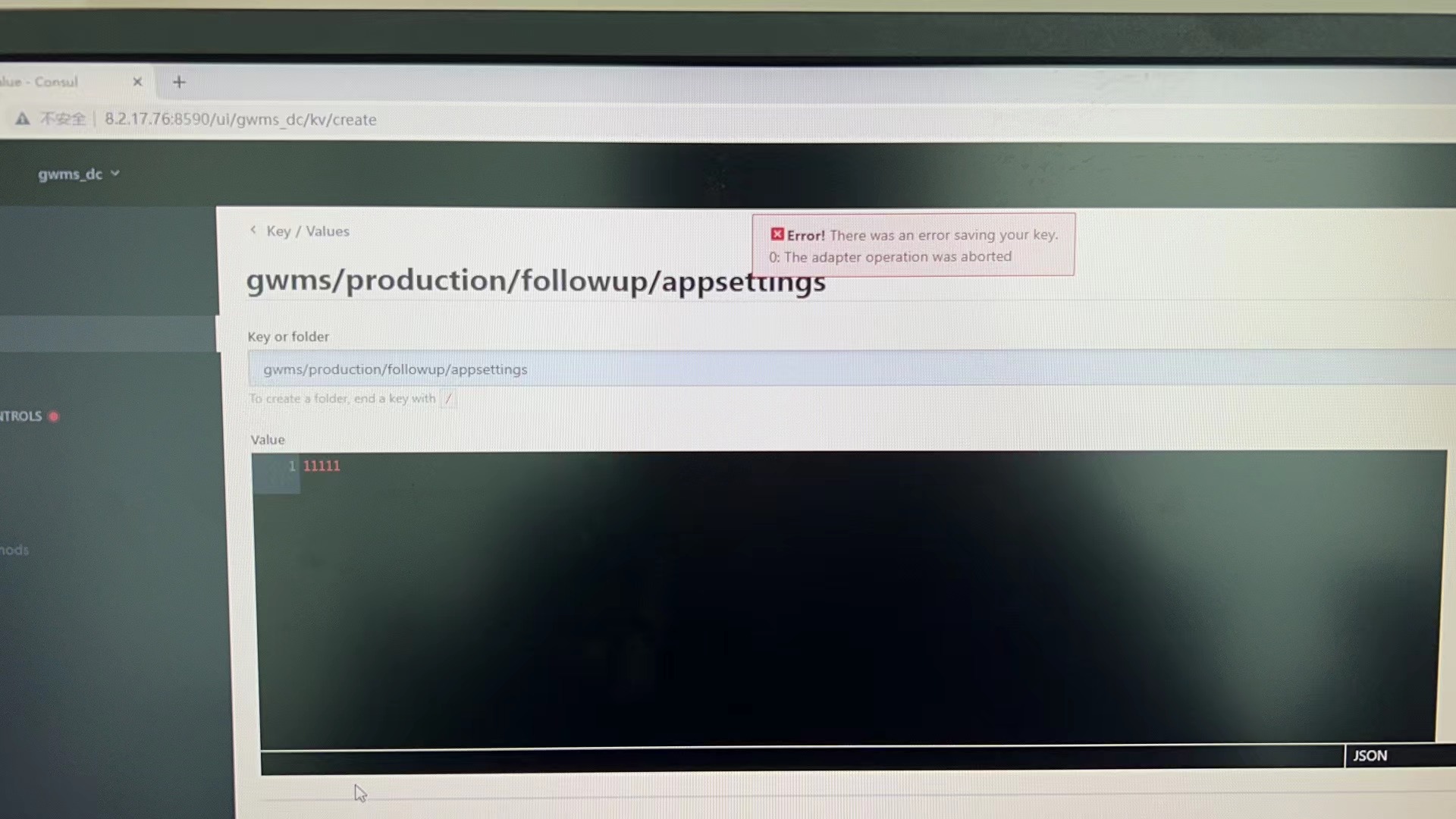 There Was An Error Saving Your Key The Adapter Operation Was Aborted · Issue 5081