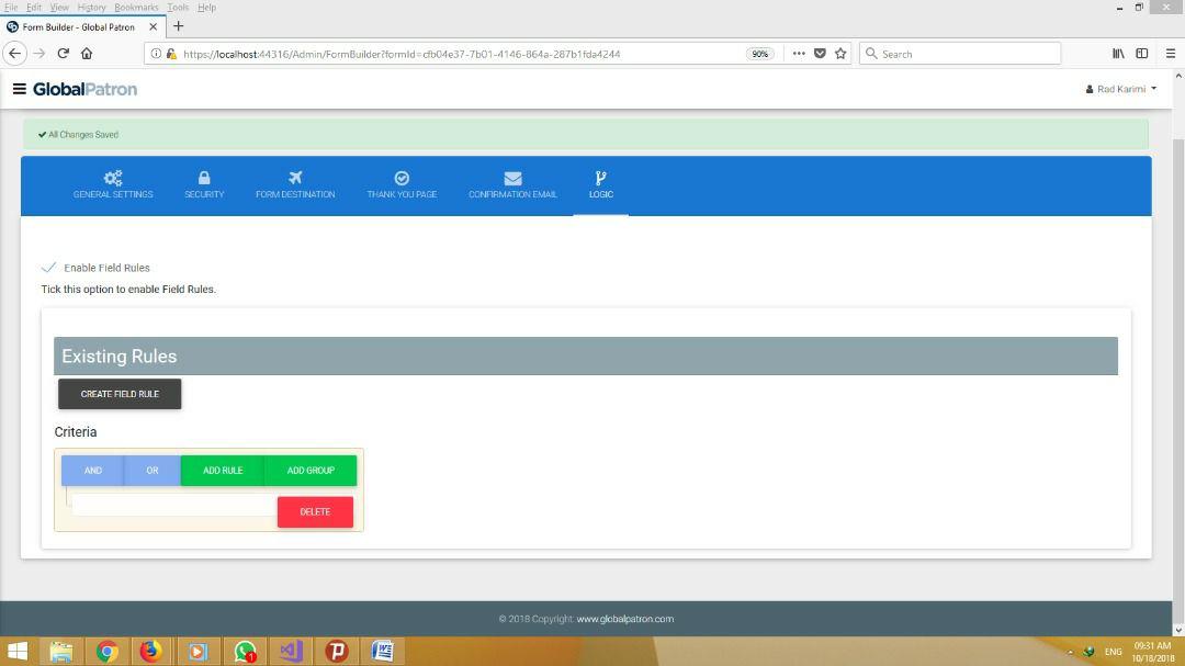 Dropdowns are not displaying in querybuilder. Just the buttons are ...