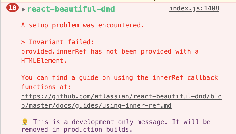innerRef deprecated · Issue #1899 · atlassian/react-beautiful-dnd · GitHub