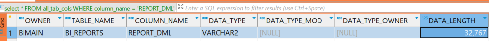 Oracle Extended Varchar2 not reporting full length in DDL · Issue ...