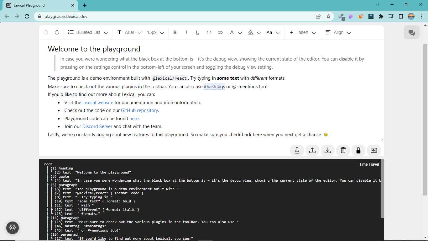 Bug: Overflow of logos of action items in Lexical Playground. · Issue #4095 · facebook/lexical ...