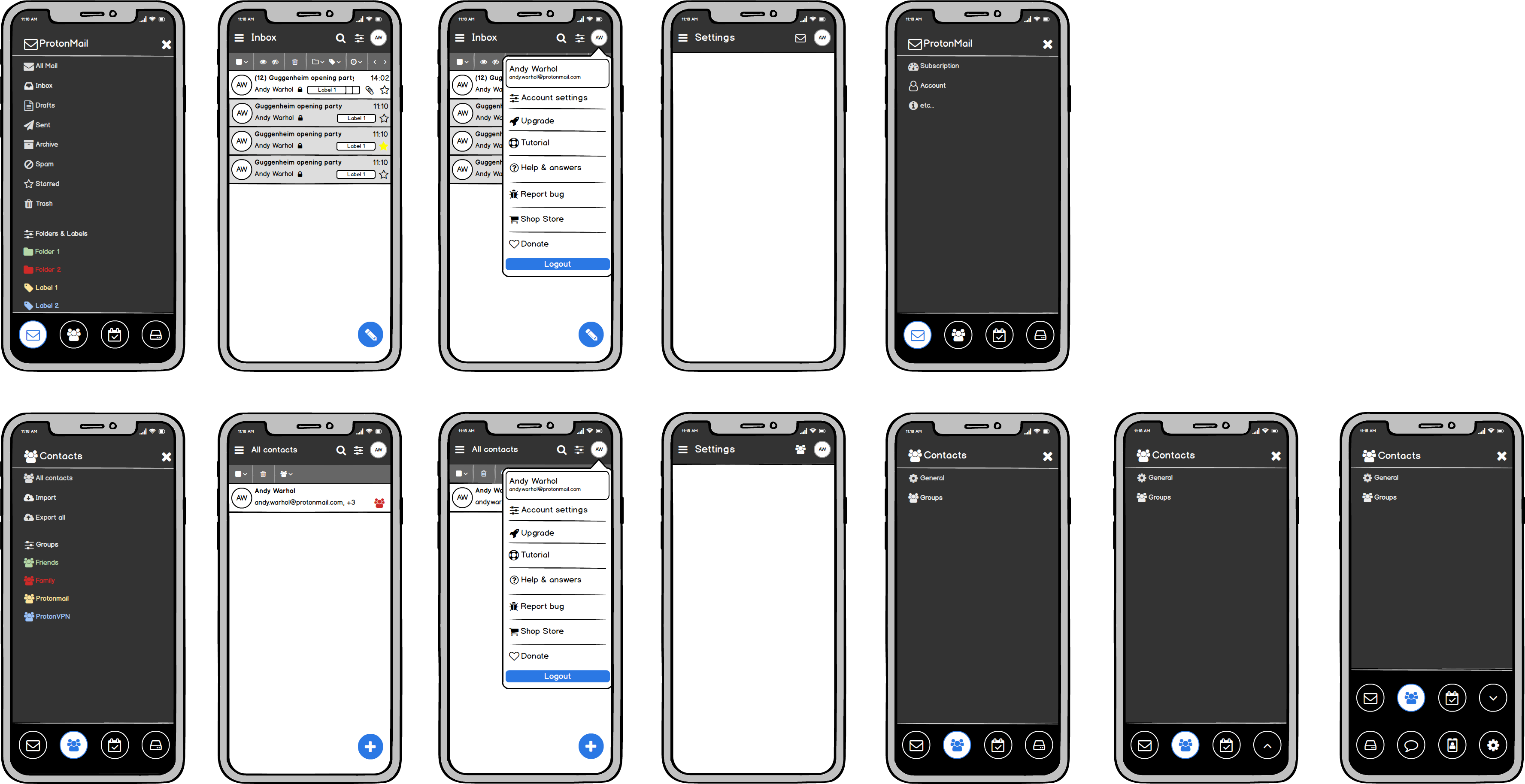 V4 responsive - improve navigation · Issue #160 · ProtonMail/proton-mail-settings · GitHub
