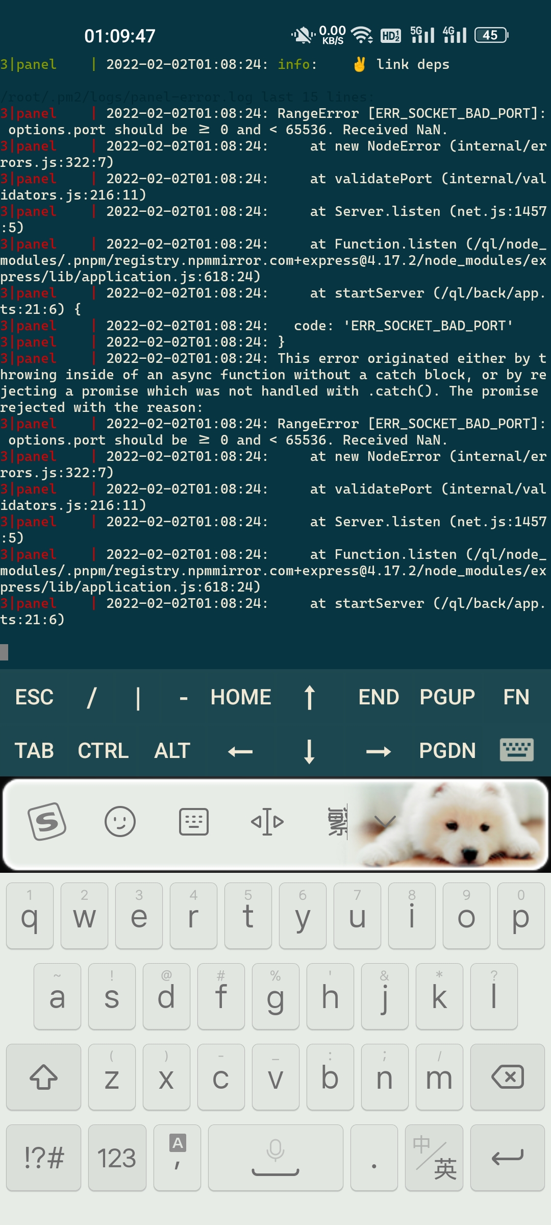 2.11.2 update错误 · Issue #1131 · whyour/qinglong · GitHub