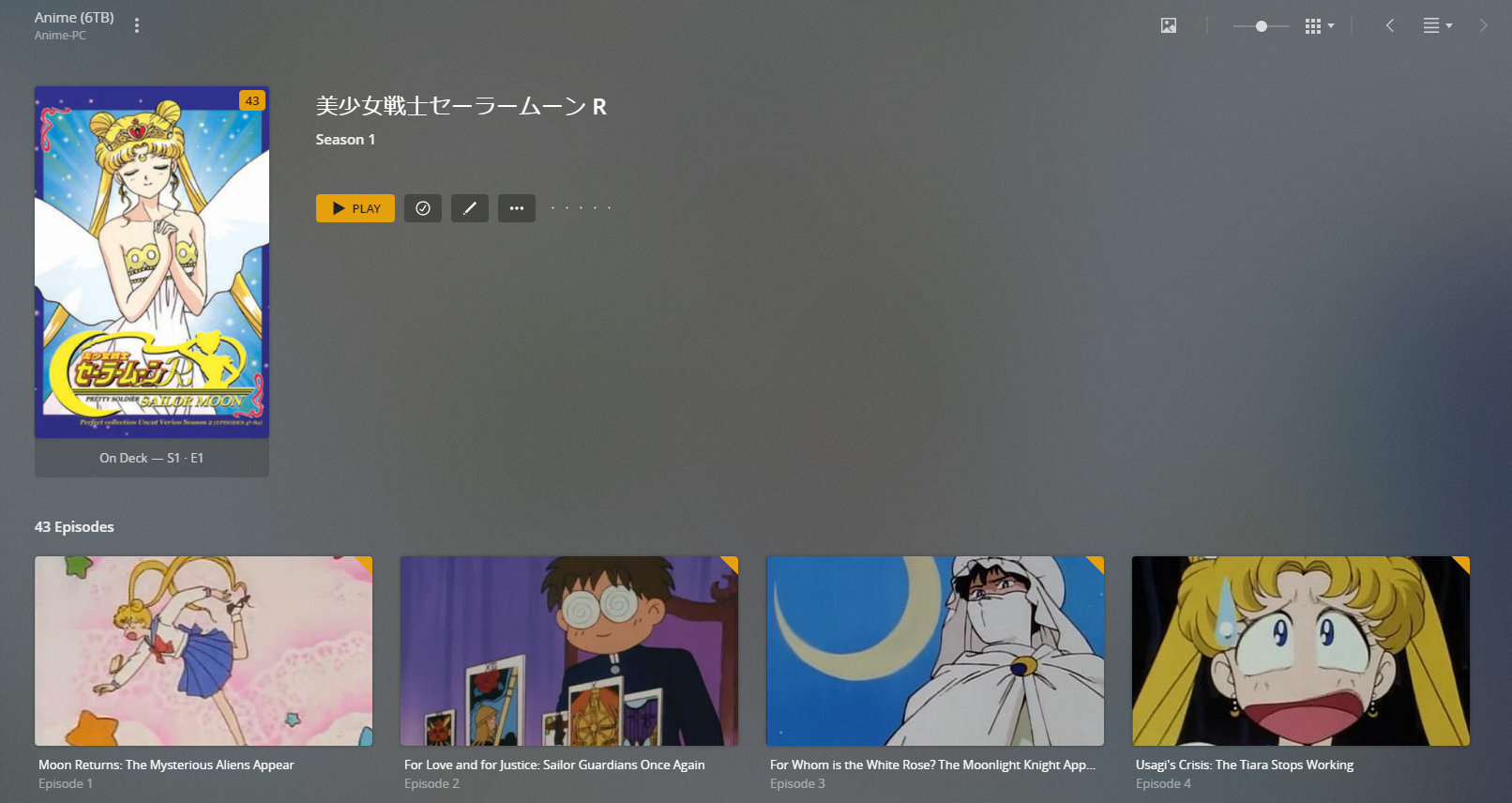Issues with Sailor moon shows mapping the episode thumbnails to the live action one. Episode ...