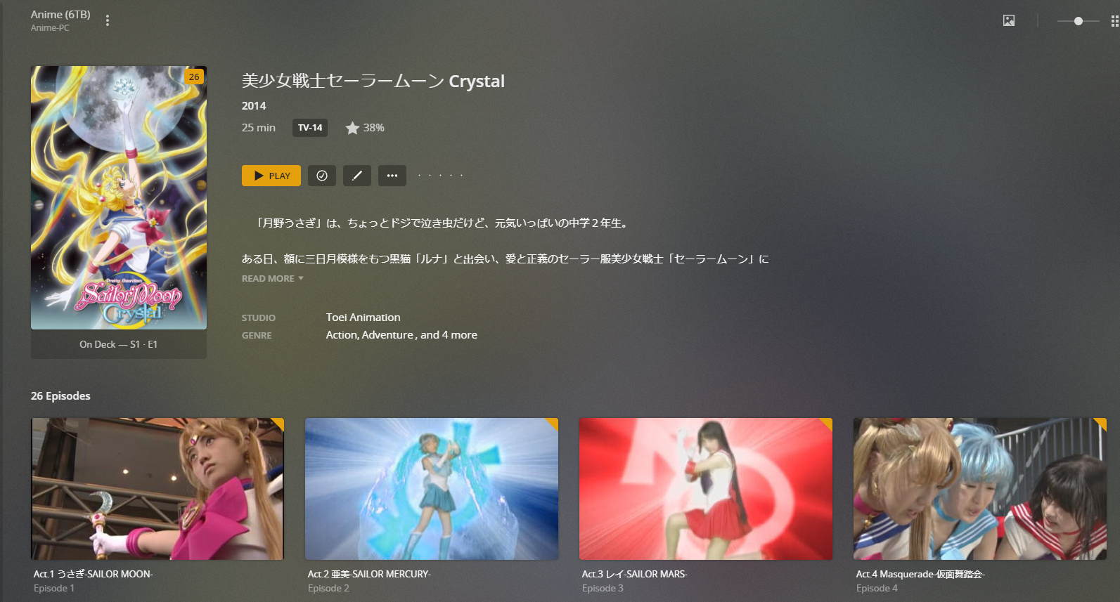 Issues with Sailor moon shows mapping the episode thumbnails to the live action one. Episode ...