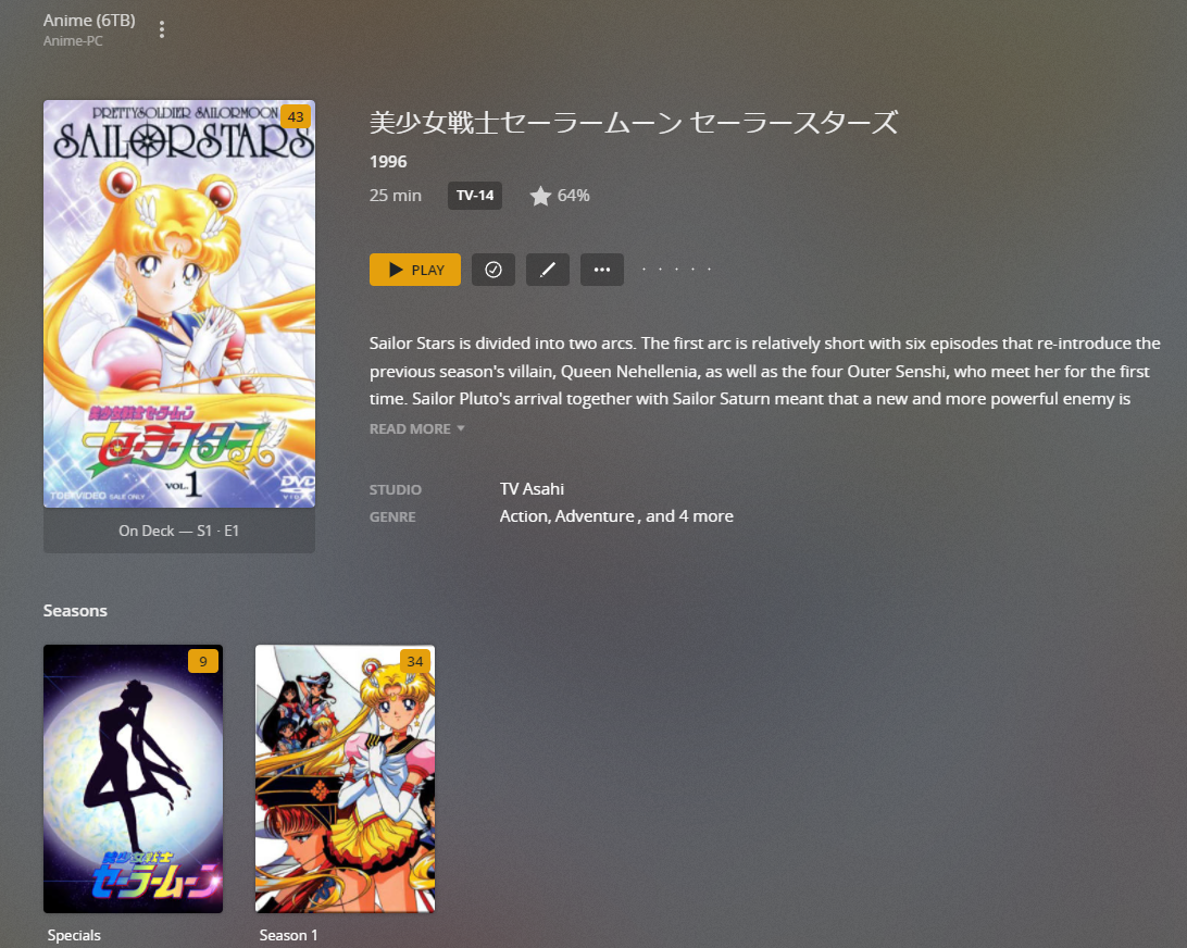 Issues with Sailor moon shows mapping the episode thumbnails to the live action one. Episode ...