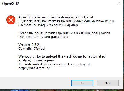 Game crashes after a while · Issue #13641 · OpenRCT2/OpenRCT2 · GitHub