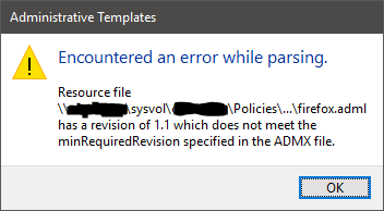 RSoP Error - Encountered an error while parsing · Issue #162 · mozilla ...