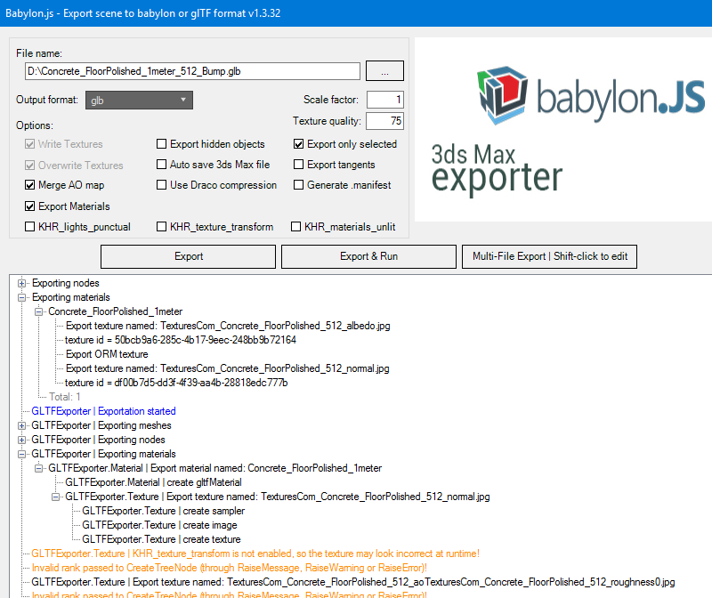 Max2Babylon: Invalid Rank passed to CreateTreeNode · Issue #460 · BabylonJS/Exporters · GitHub