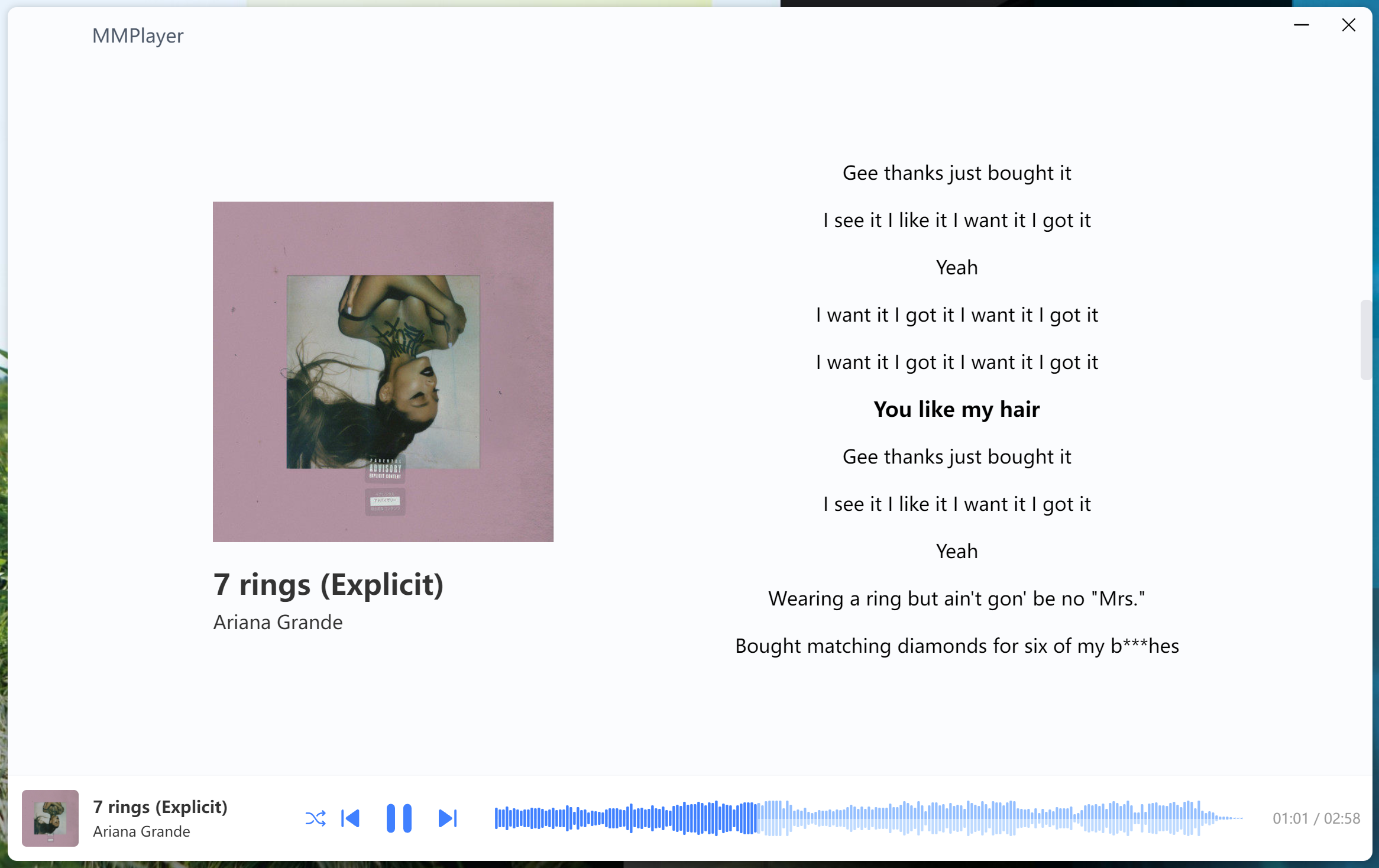 GitHub - hryen/MMPlayer: 一款离线音乐播放器
